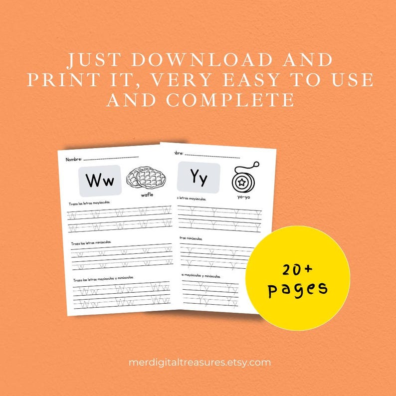 30 Printable Spanish Alphabet Letter Tracing Bilingual Preschool ...