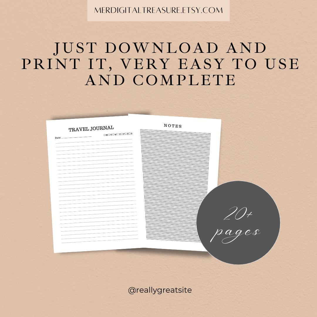 Digital Travel Planner | Printable PDF | Vacation Organizer - Etsy