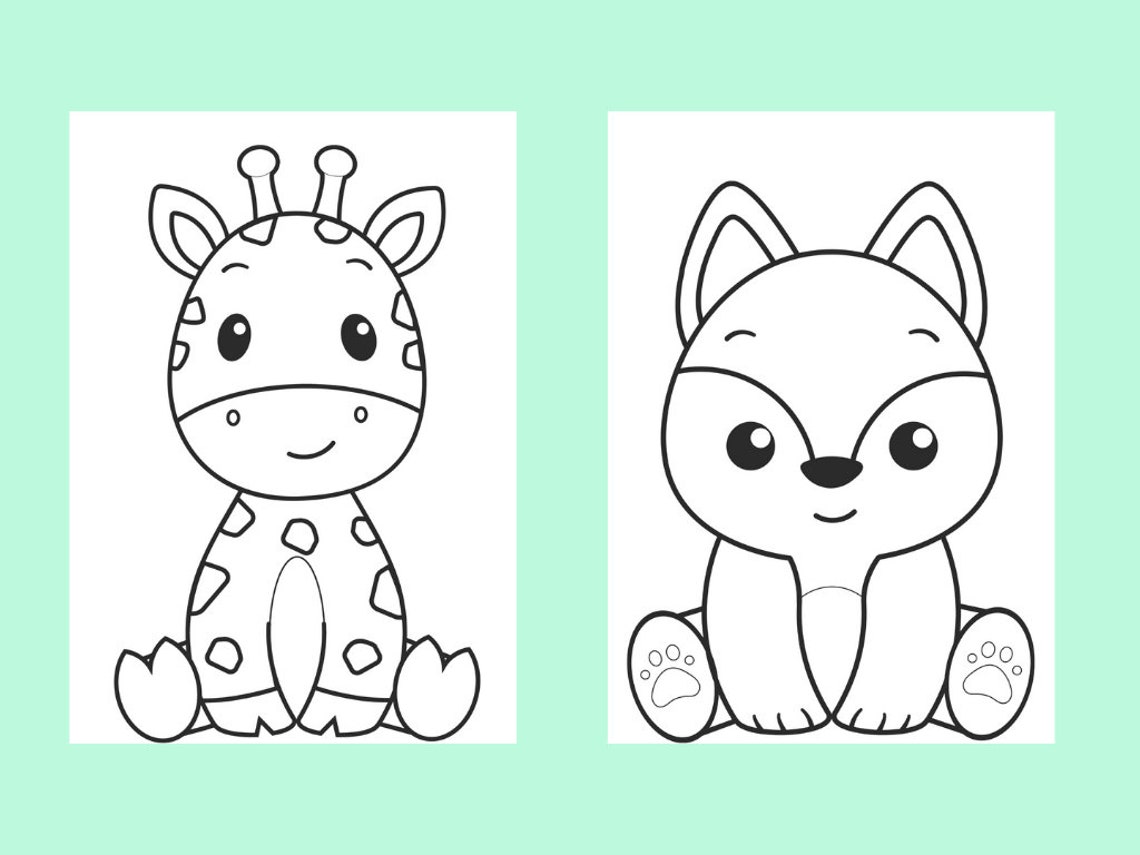 Jungle Safari Coloring Fun: Printable Kids' Coloring Book - Etsy