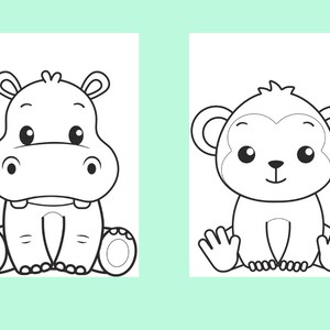 Jungle Safari Coloring Fun: Printable Kids' Coloring Book - Etsy