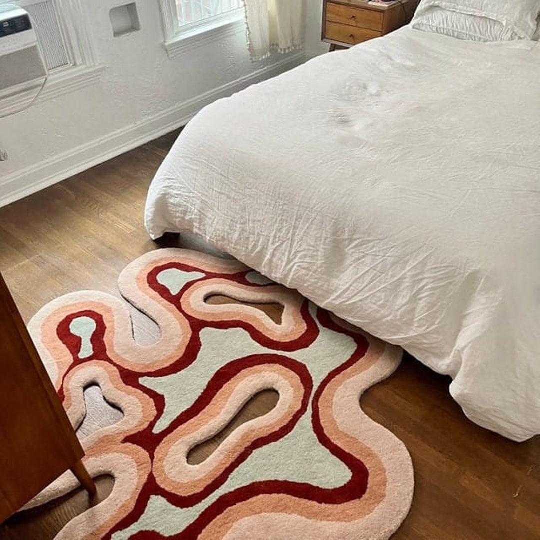 Irregular Amoeba Shaped Rug the Valley Rug Hand-tufted 100% New Zealand ...