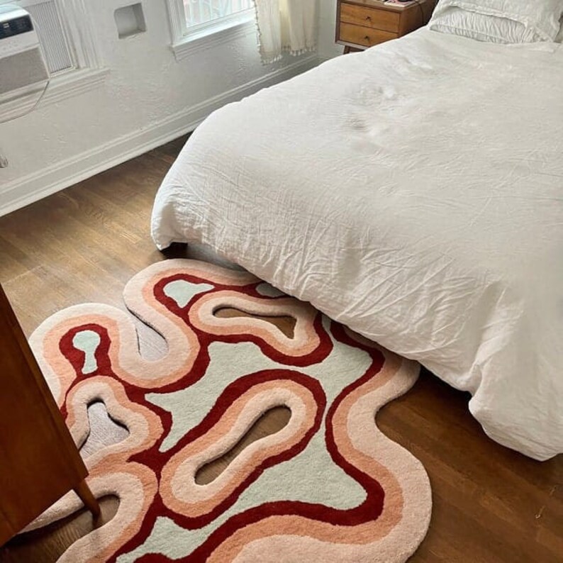 Irregular Amoeba Shaped Rug the Valley Rug Hand-tufted 100% New Zealand ...