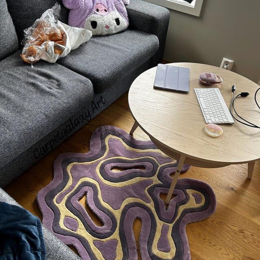 Irregular Amoeba Shaped Rug the Valley Rug Hand-tufted 100% Fine Wool ...