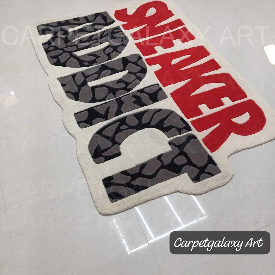 Hand Tufted Sneaker Addict Pure Wool Rug Custom Carpet, Gifts Rug ...