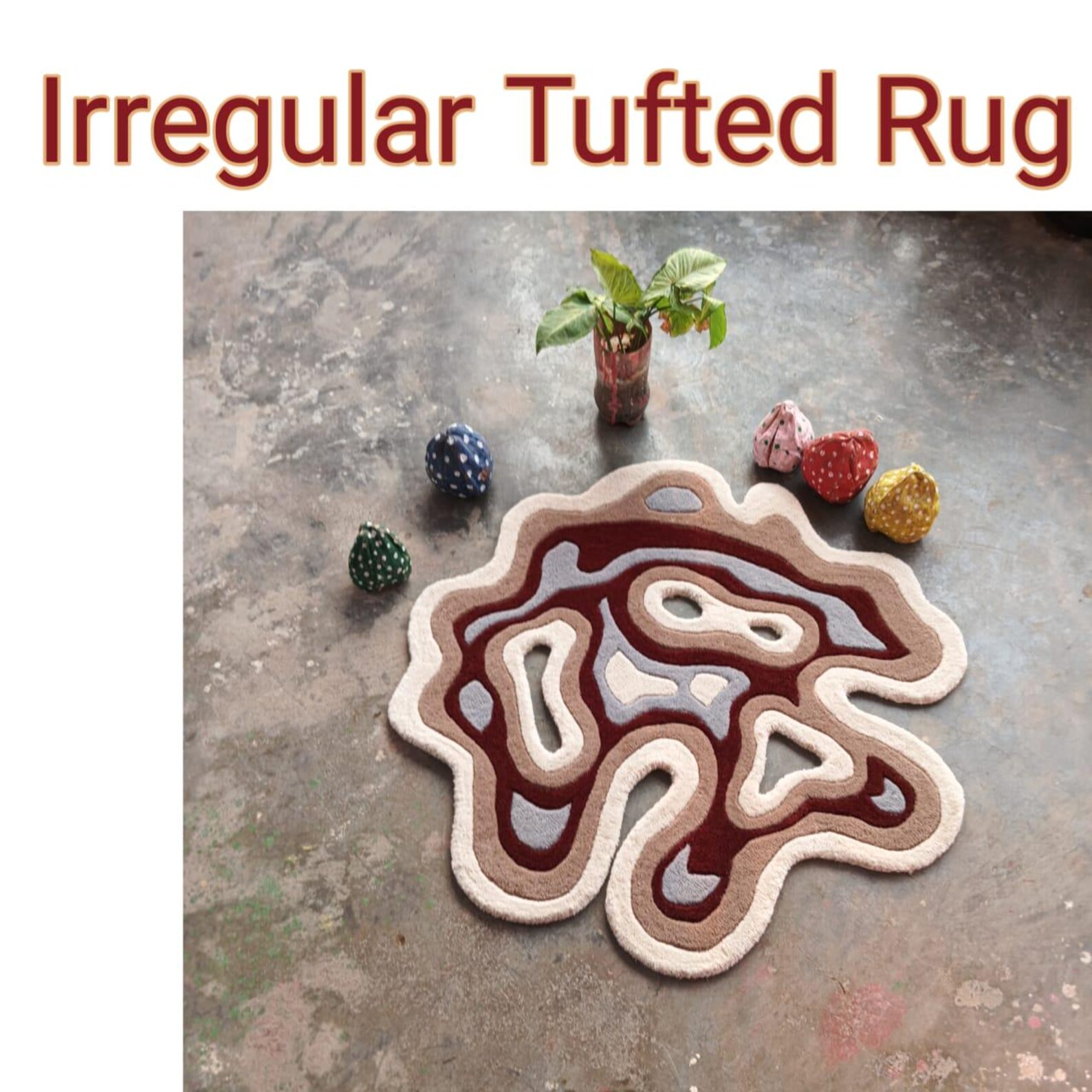 Irregular Amoeba Shaped Rug the Valley Rug Hand-tufted 100% Fine Wool ...