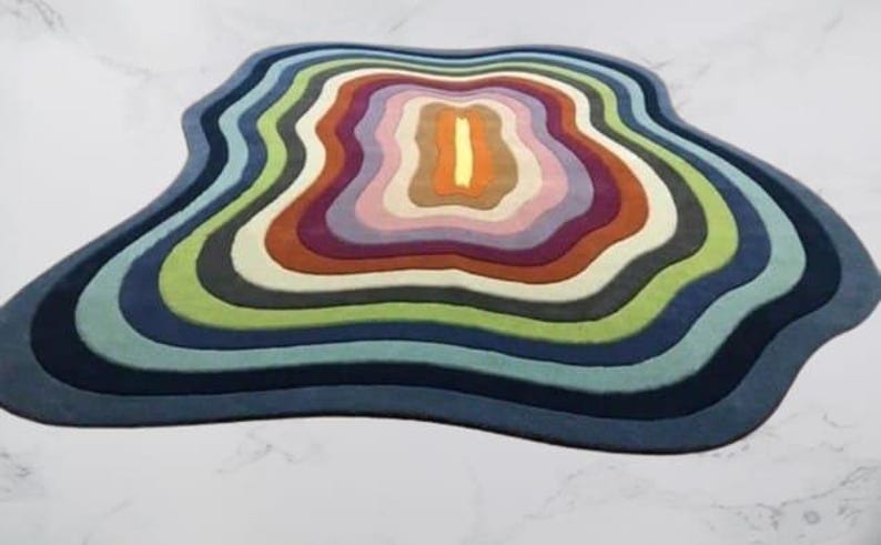 Premium Quality Irregular Woolen Hand Tufted Rugs Irregular Rugs Odd ...