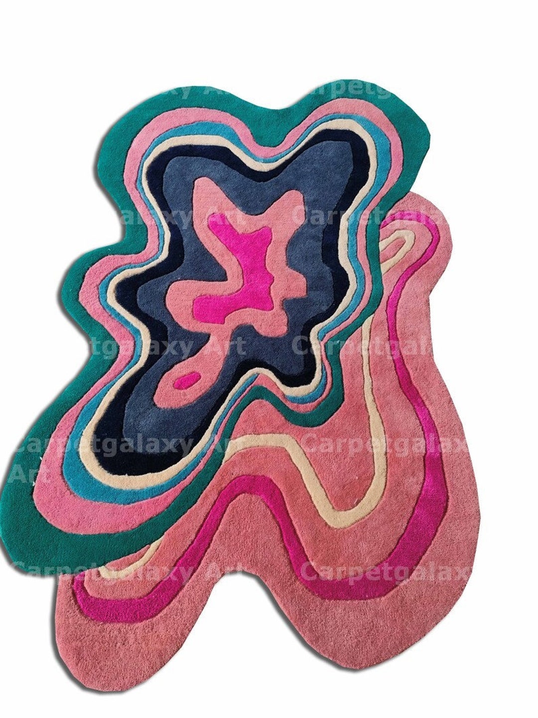 Tufted Irregular Shaped Custom Rug 100% Wool Handmade Area Rug Carpet ...