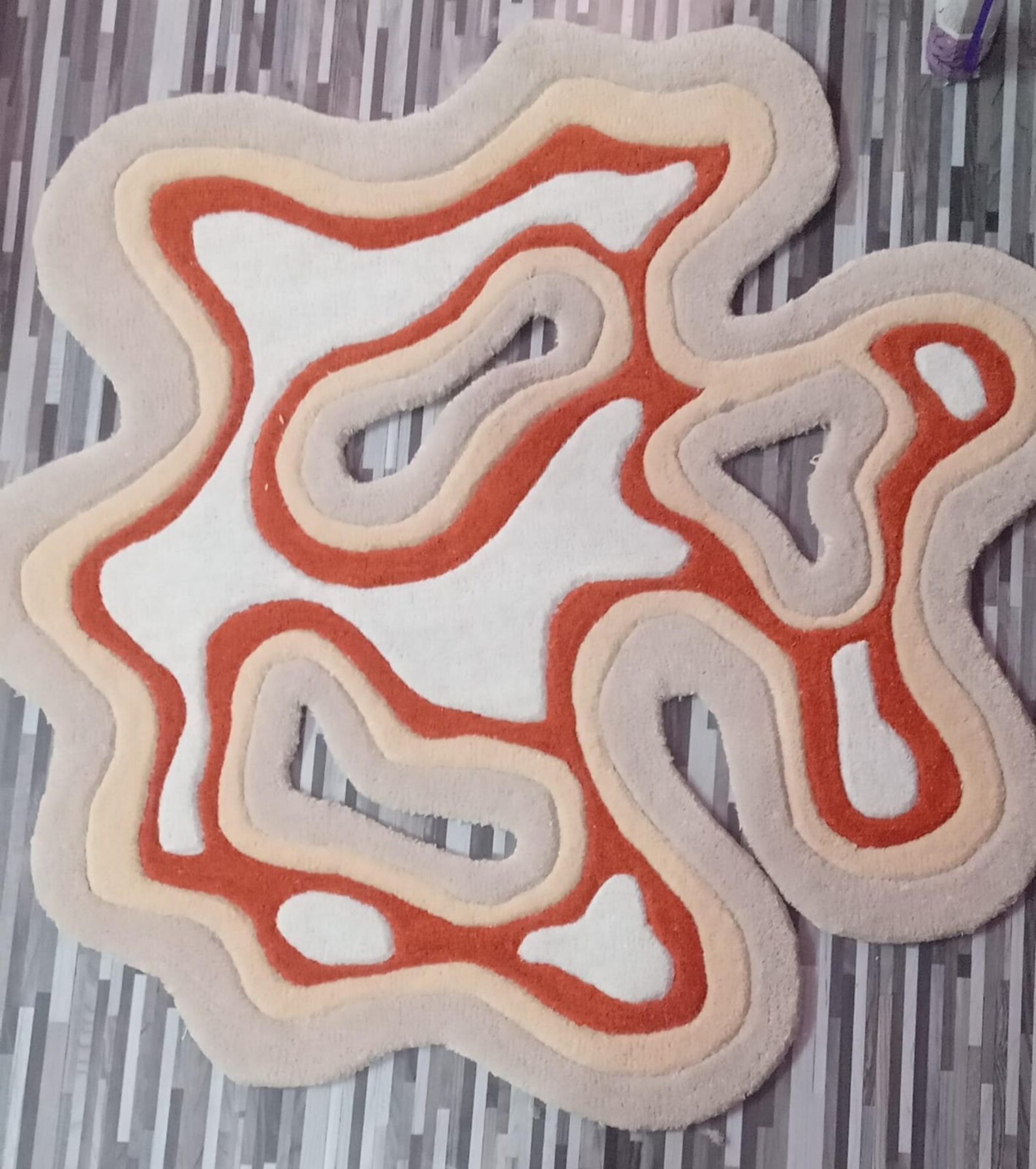 Irregular Amoeba Shaped Rug the Valley Rug Hand-tufted 100% New Zealand ...