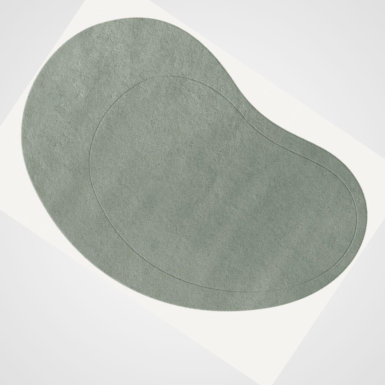 Oval Kidney Shaped Rug Hand-tufted 100% Wool Area Rug for Interior ...