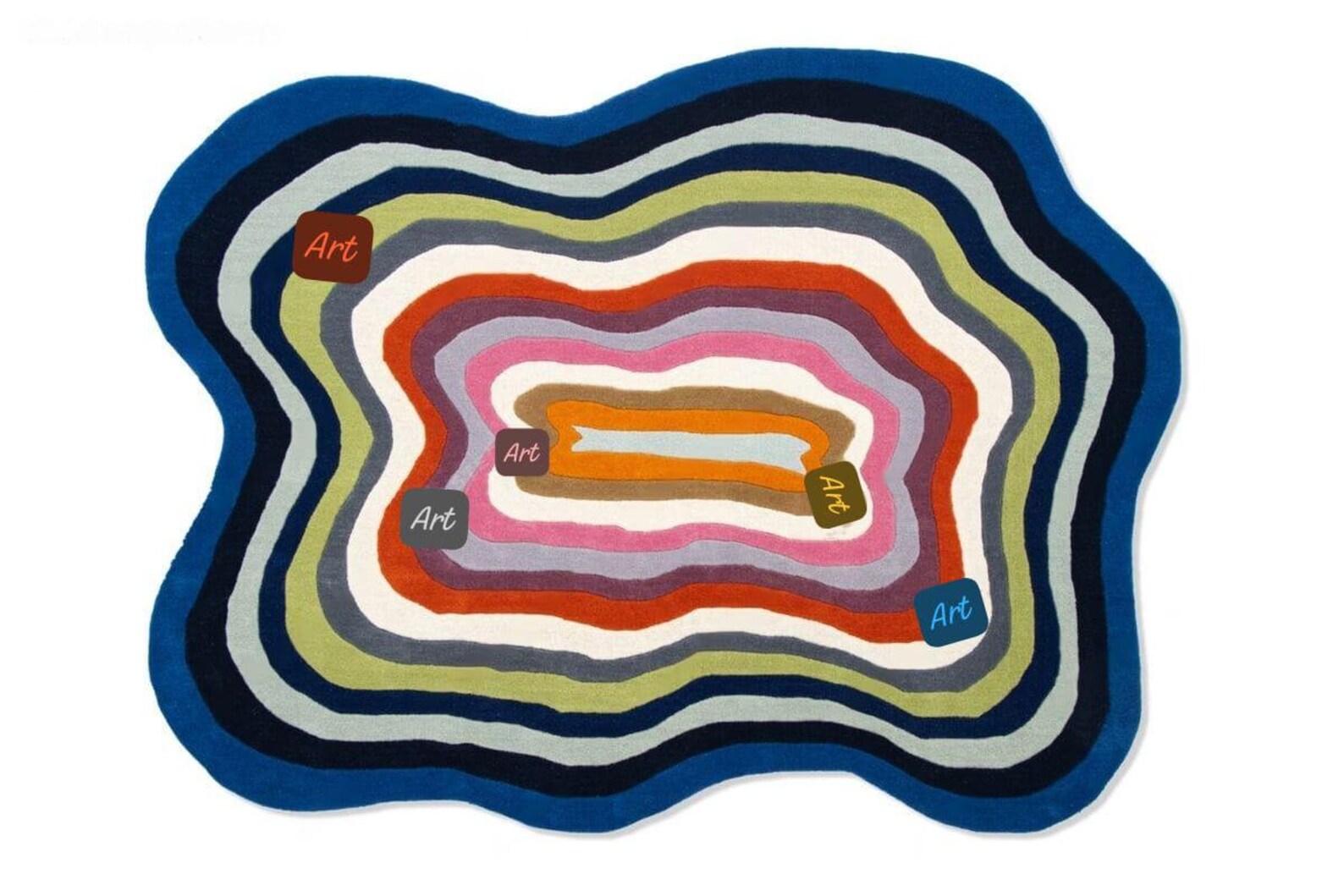 Premium Quality Irregular Woolen Hand Tufted Rugs Irregular Rugs Odd ...