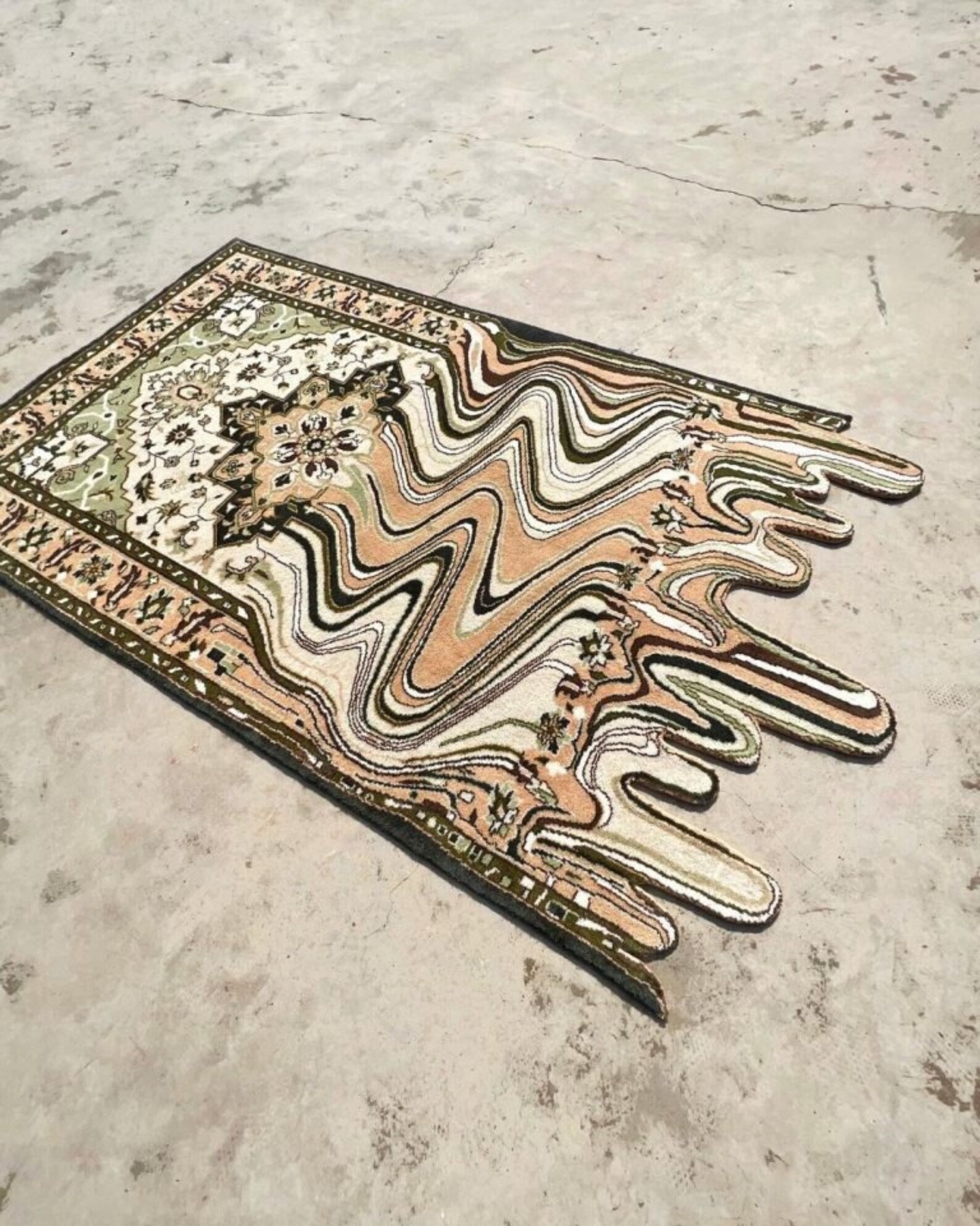 Melting Hand Tufted Rugs Beige Rug Pure Wool Carpet Living Room ...