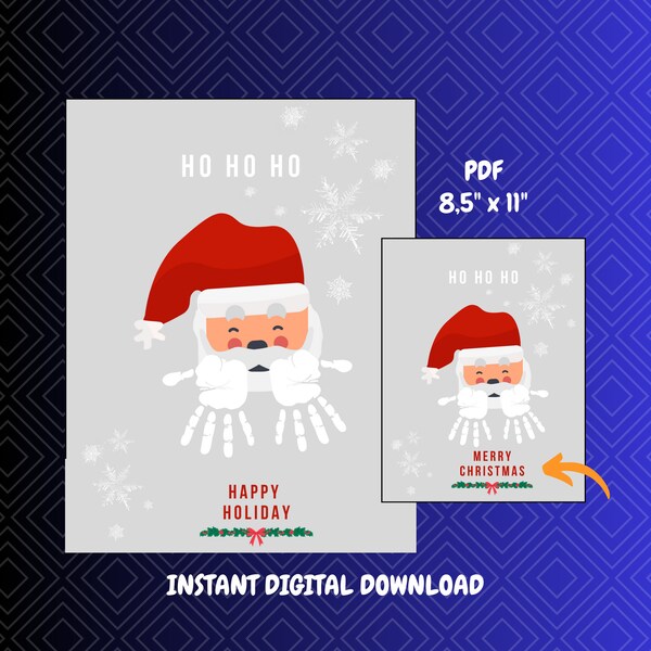 Santa Handprint - Etsy