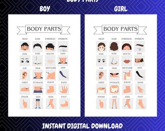 Communication Board Male Body Parts Poster - Etsy