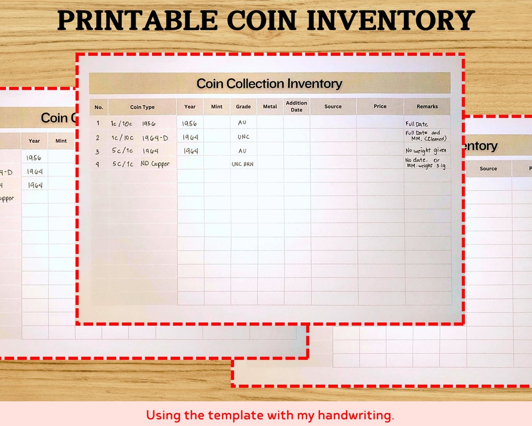 Coin Log Record Tracker - Manage Your Inventory, Track Your Initiatives ...