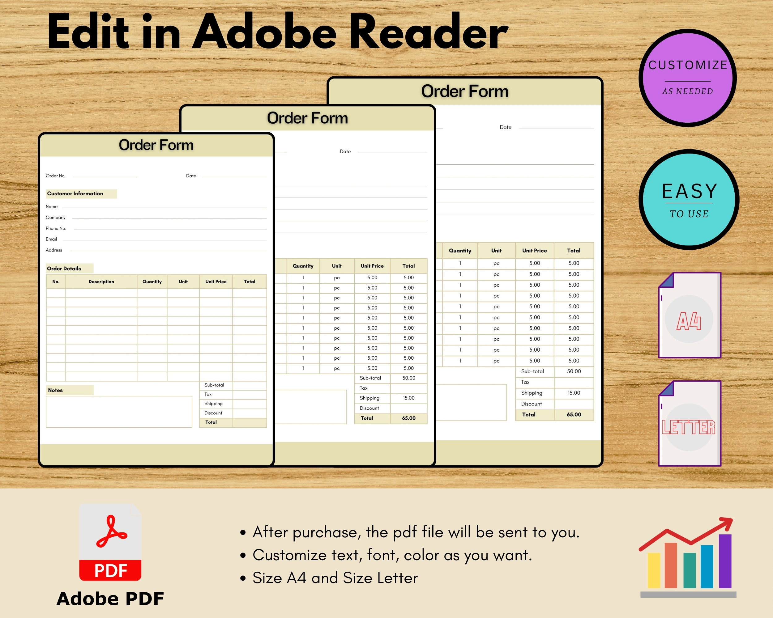 Customizable Order Form Template: Ideal for Business in Any Industry ...