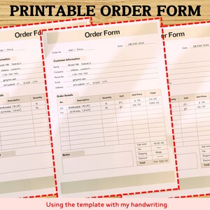 Customizable Order Form Template: Ideal for Business in Any Industry ...