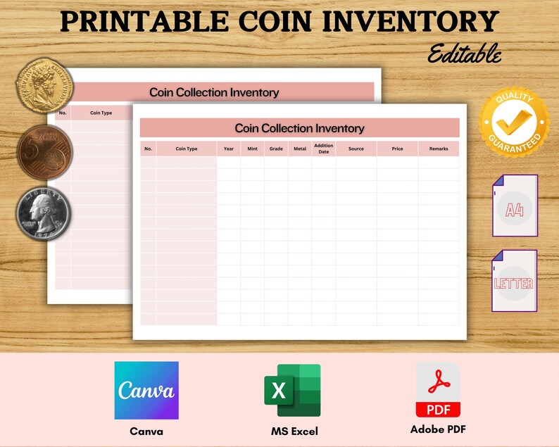 Coin Log Record Tracker - Manage Your Inventory, Track Your Initiatives ...