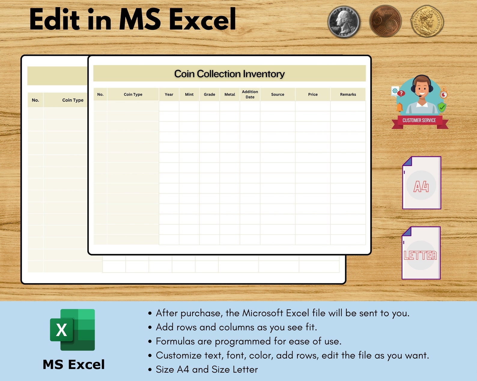 Coin Log Record Tracker - Manage Your Inventory, Track Your Initiatives ...