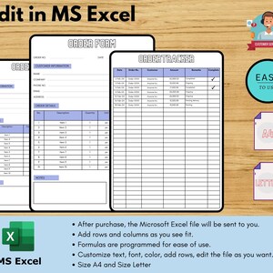 Editable Order Form Template: Picture Day Uniform Order Form, Order Tracker, Sublimation Tumbler ...