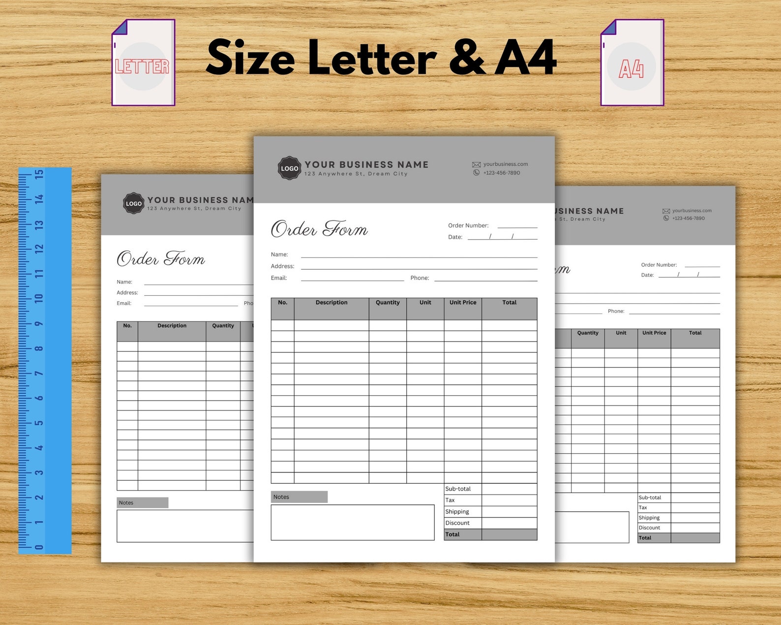 Customizable Order Form Template: Ideal for Business in Any Industry ...