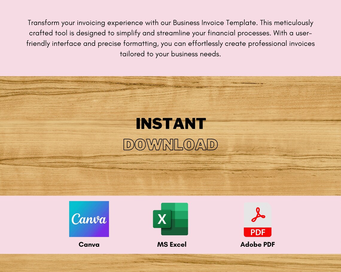 Business Invoice, Invoice Template, Custom Invoice Form, Printable ...