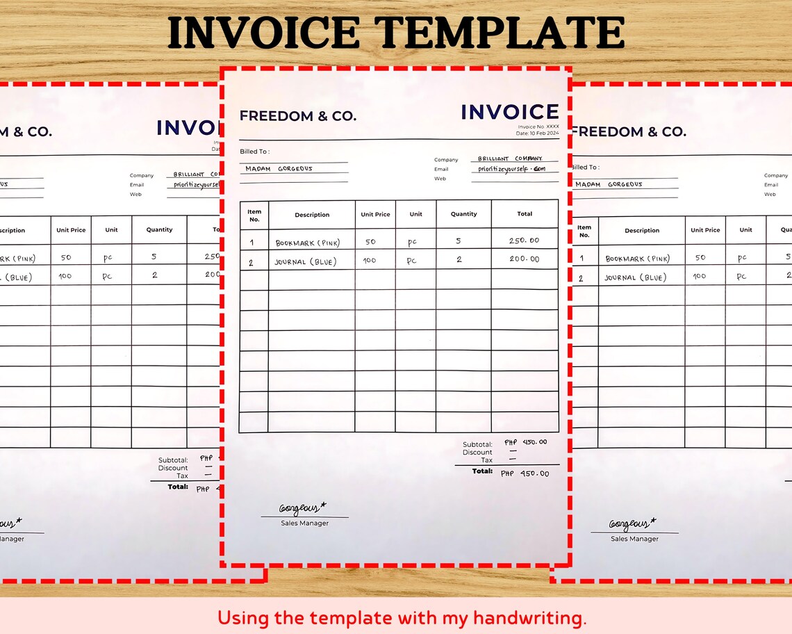 Editable Business Invoice Template, Custom Printable Invoice, Service ...