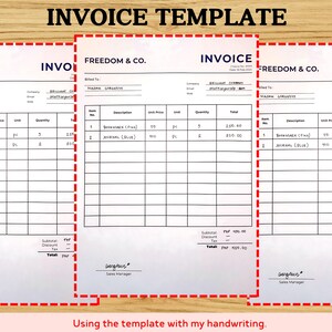 Editable Business Invoice Template, Custom Printable Invoice, Service ...