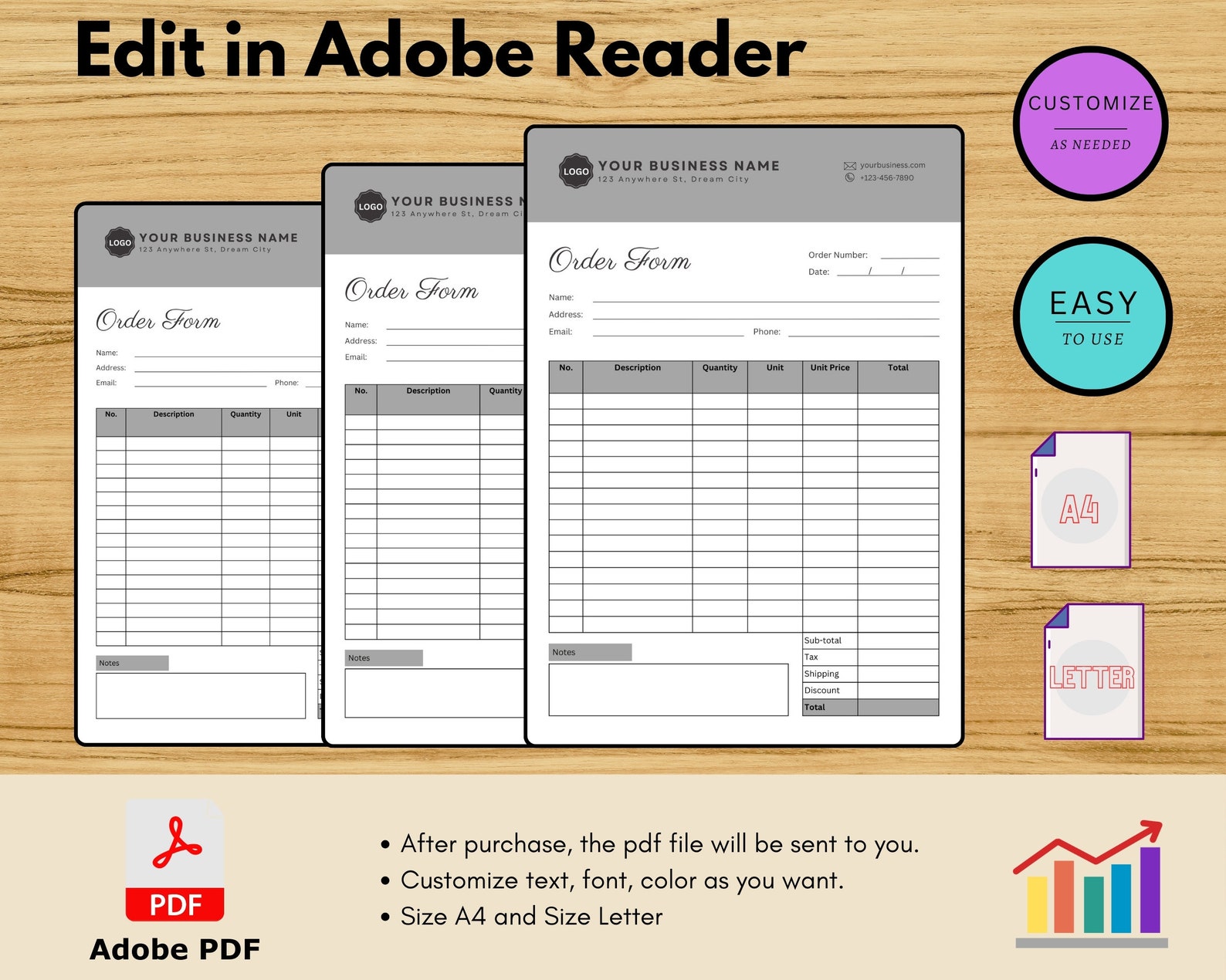 Customizable Order Form Template: Ideal for Business in Any Industry ...