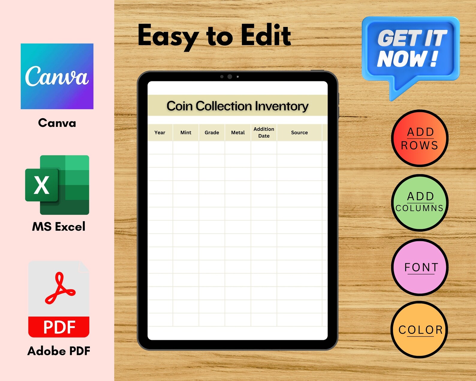 Coin Log Record Tracker - Manage Your Inventory, Track Your Initiatives ...