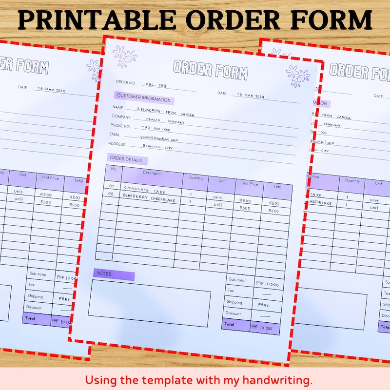 Picture Day Order Form - Etsy