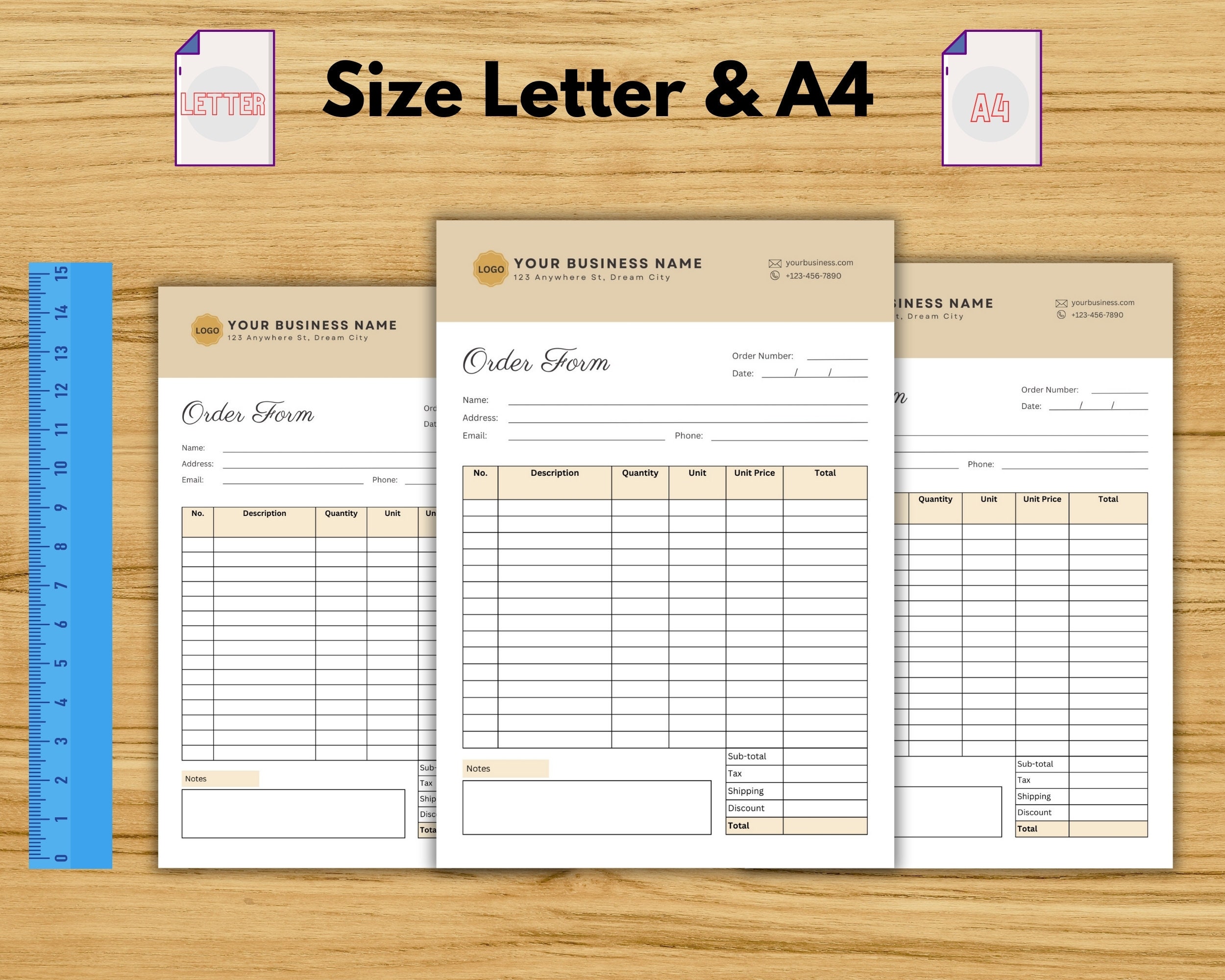 Streamlined Order Form Template: Easily Monitor Business Orders for ...