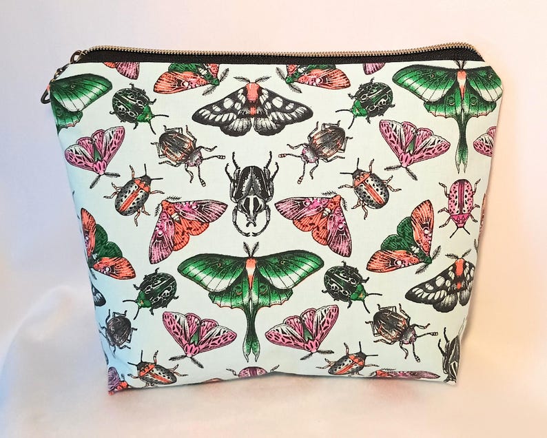 Insect Luna Moth Extra Large Size Cosmetic Makeup Bag, Beetle Bug ...