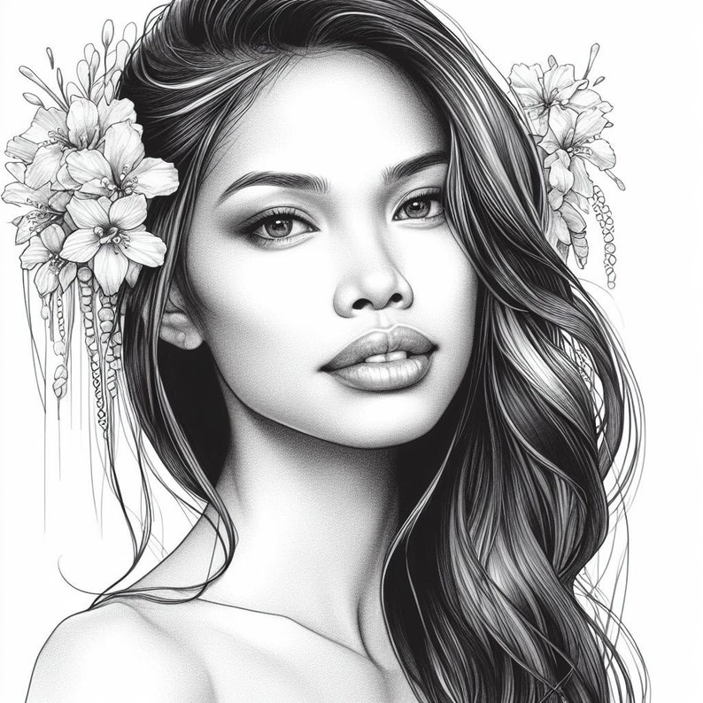 197 Beautiful Global Women in Coloring Pages Printable Adult Coloring ...