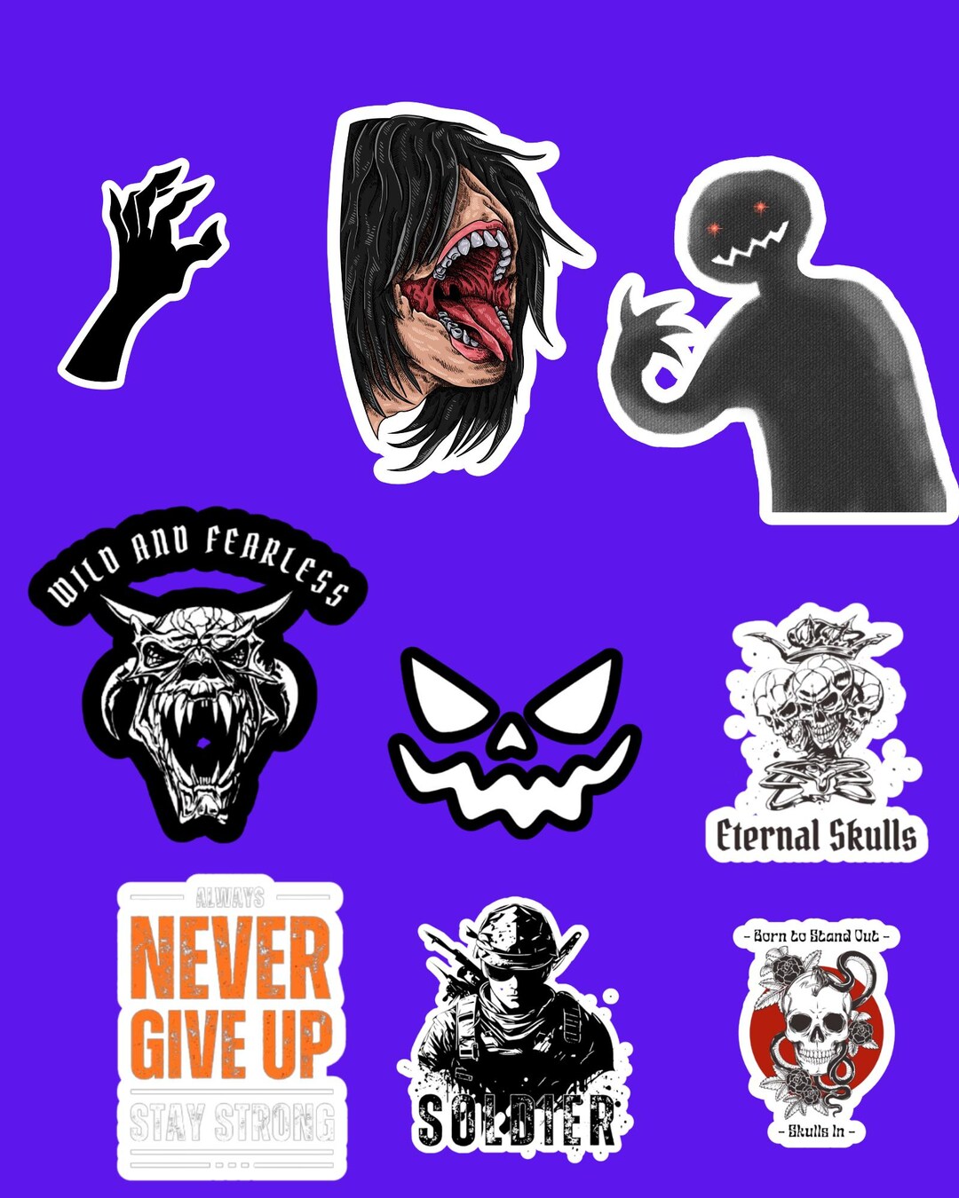 13 Pages of Terrifying Stickers: Spine-chilling Art to Haunt Your ...