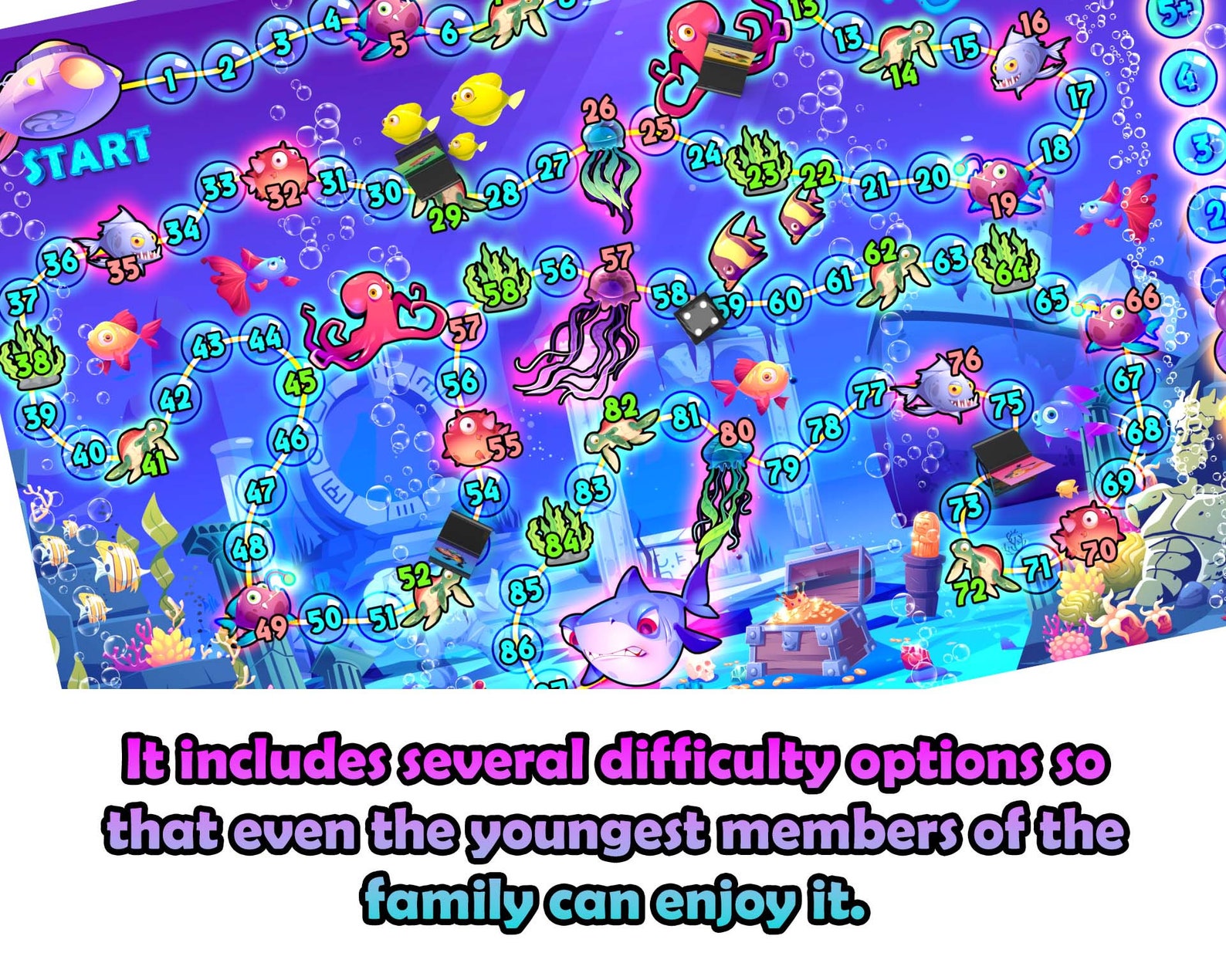 Underwater Board Game, Ocean Printable Board Game, Cooperative Board ...