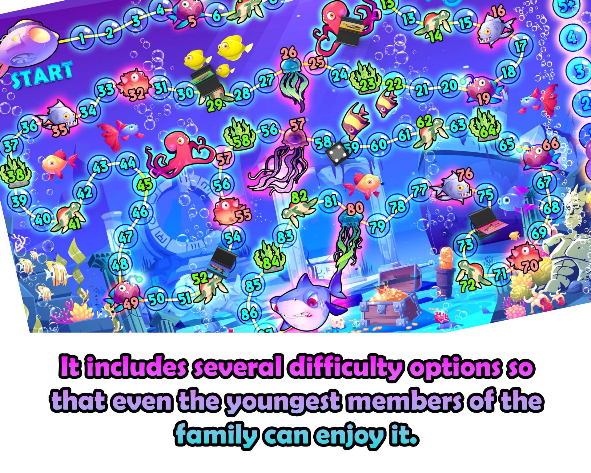 Underwater Board Game, Ocean Printable Board Game, Cooperative Board ...