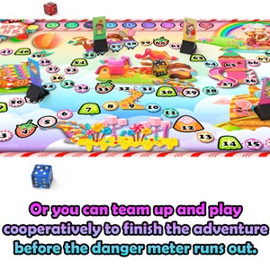 Candy Land Board Game, Sweets Printable Board Game, Cooperative Board ...