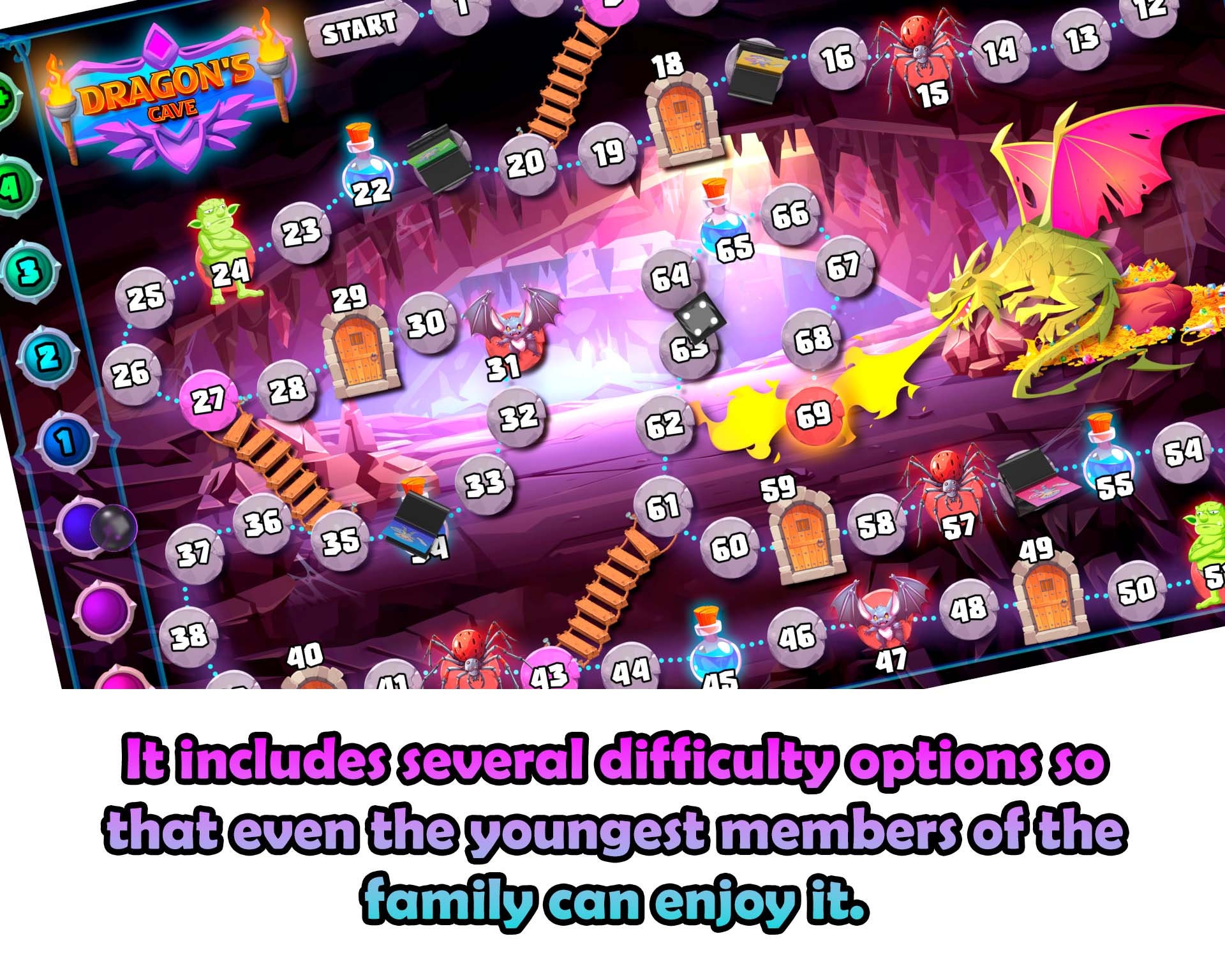 Dragon Board Game, Dragons Printable Board Game, Cooperative Board Game ...