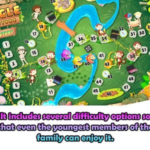 Jungle Board Game, Jungle Adventure Printable Board Game, Cooperative ...