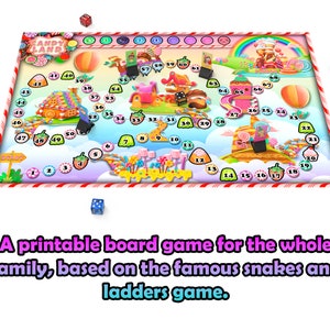 Candy Land Board Game, Sweets Printable Board Game, Cooperative Board ...