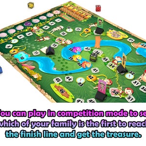 Jungle Board Game, Jungle Adventure Printable Board Game, Cooperative ...