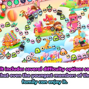 Candy Land Board Game, Sweets Printable Board Game, Cooperative Board ...