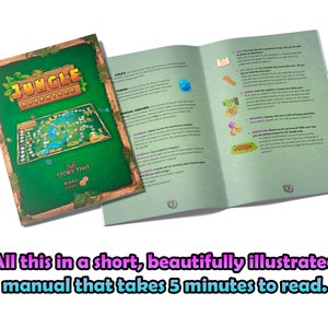 Jungle Board Game, Jungle Adventure Printable Board Game, Cooperative ...