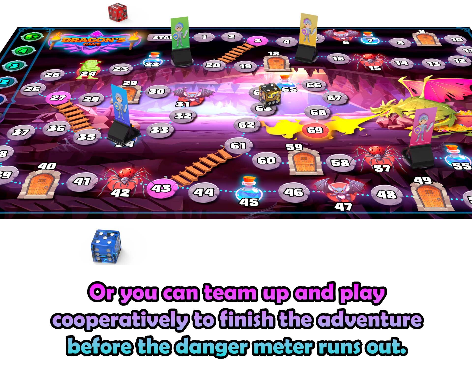 Dragon Board Game, Dragons Printable Board Game, Cooperative Board Game ...