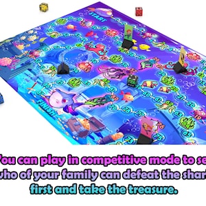 Underwater Board Game, Ocean Printable Board Game, Cooperative Board ...