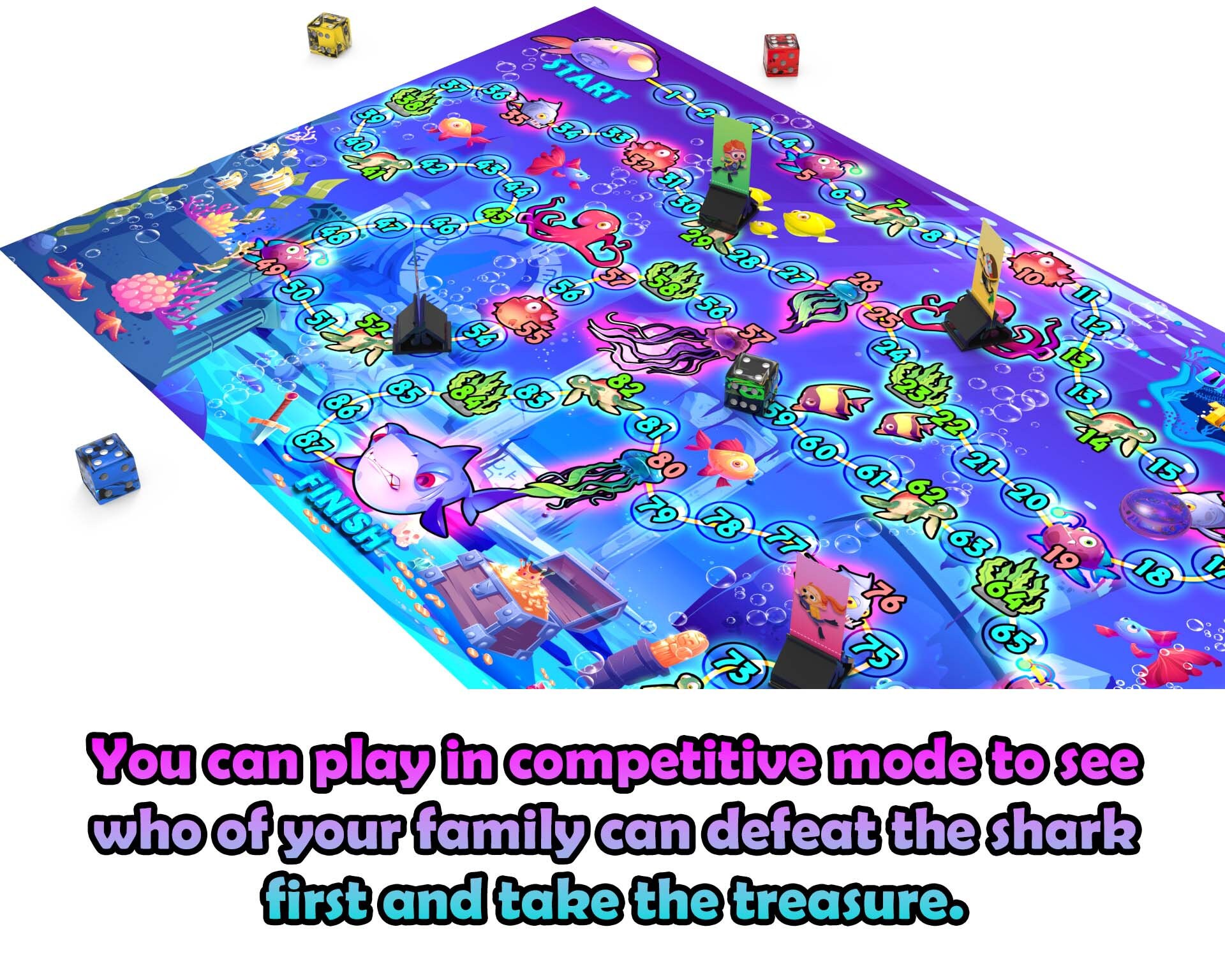 Underwater Board Game, Ocean Printable Board Game, Cooperative Board ...