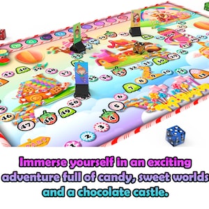 Candy Land Board Game, Sweets Printable Board Game, Cooperative Board ...