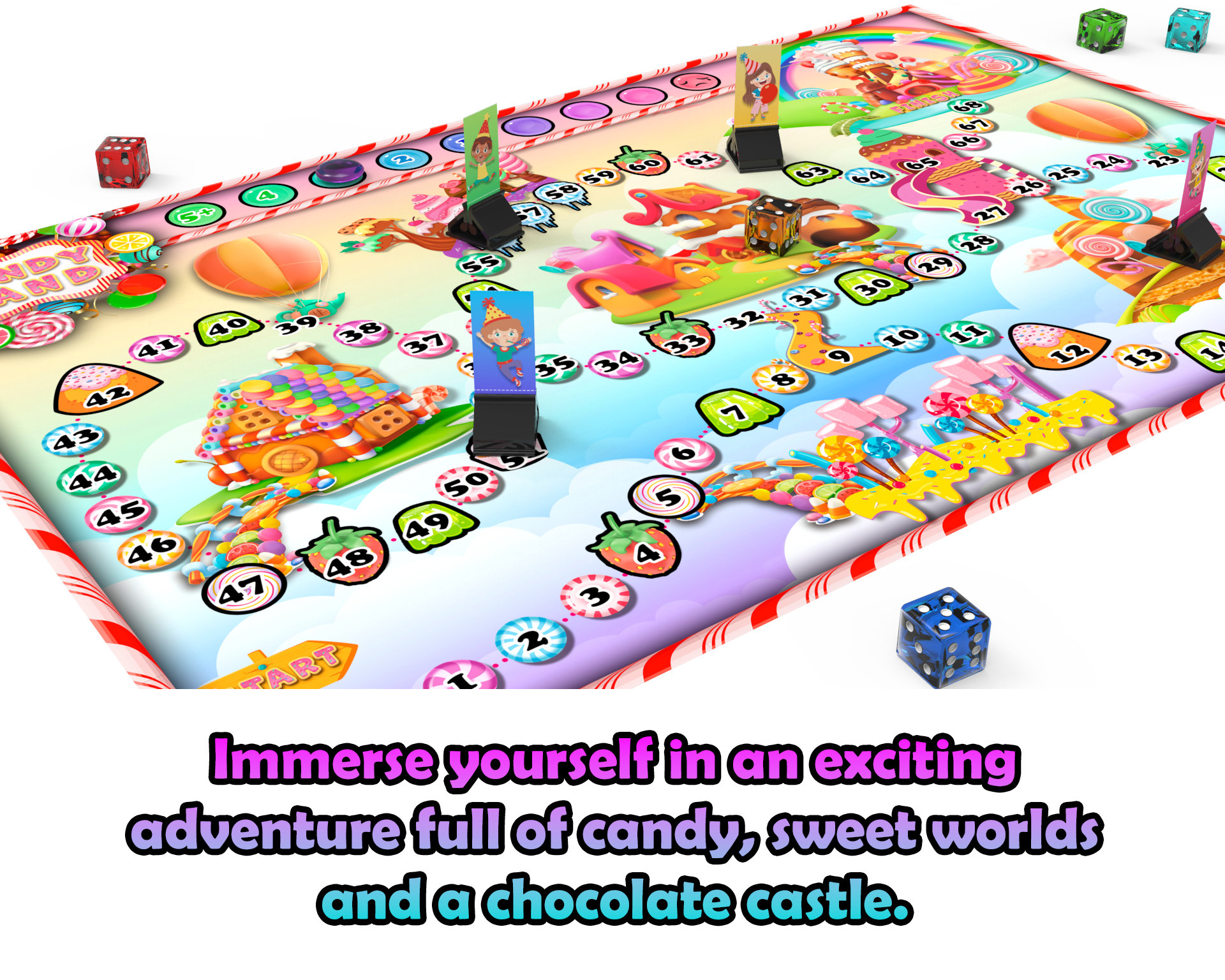 Candy Land Board Game, Sweets Printable Board Game, Cooperative Board ...