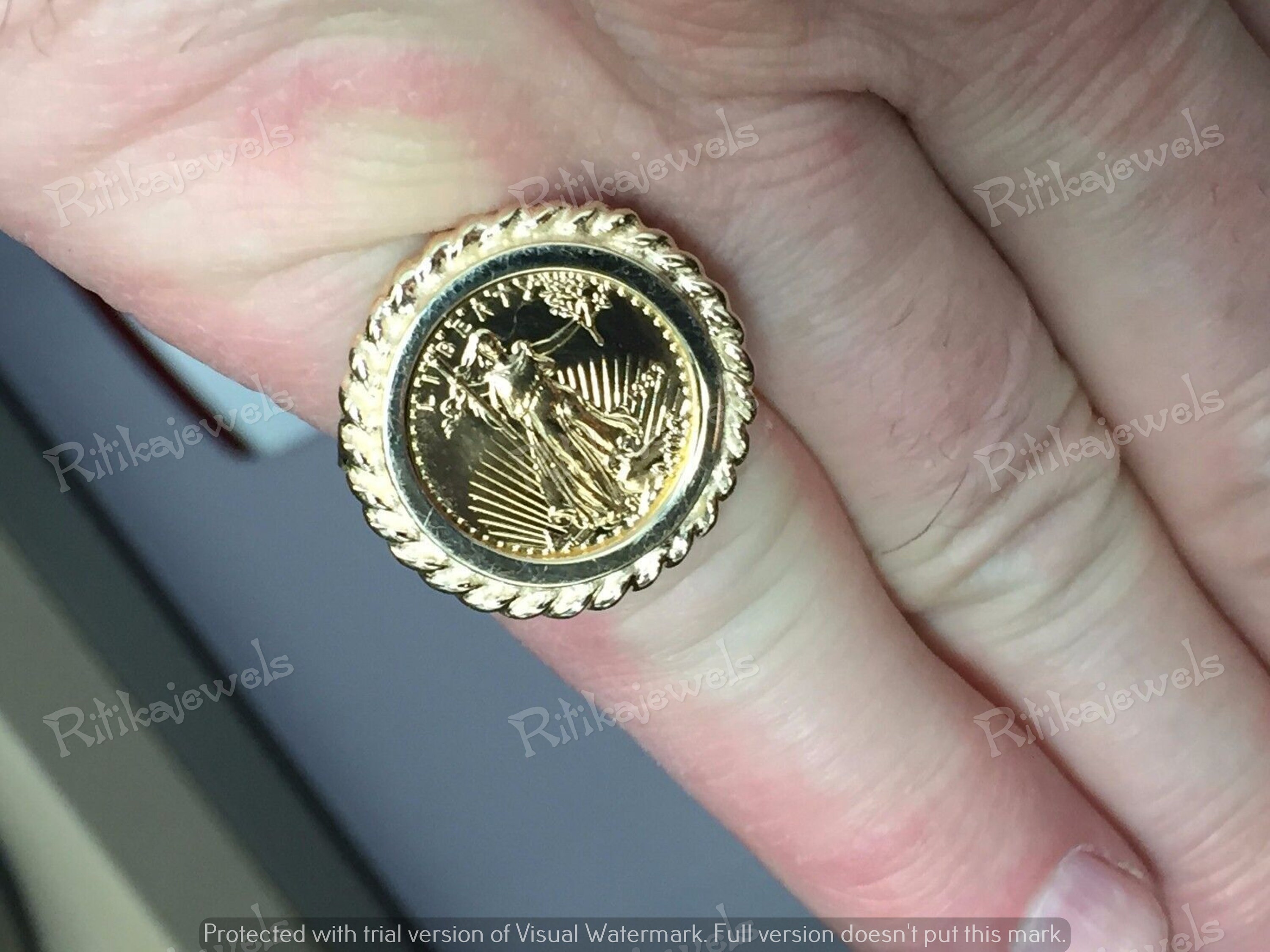 Art Deco Vintage Gorgeous Liberty Lady Coin Beautiful Wedding ...