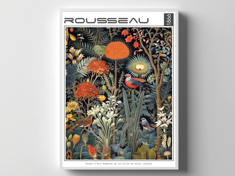 Henri Rousseau Print, Rousseau Poster, Tropical Decor, Botanical Print ...
